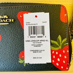 Coach | Bags | Coach Gallery Strawberry Tote Purse Handbagwallet Nwt ...